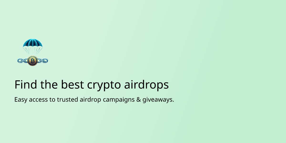 Find the best crypto airdrops